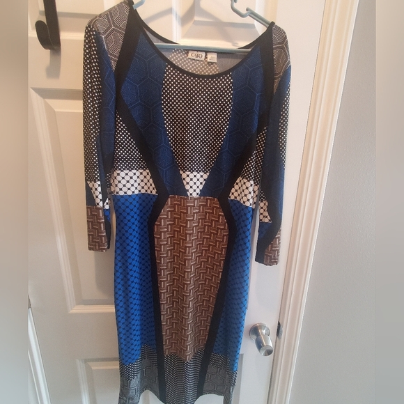 Cato | Dresses | Cato Sz Large Geo Metric Design 3 4 Sleeve | Poshmark
